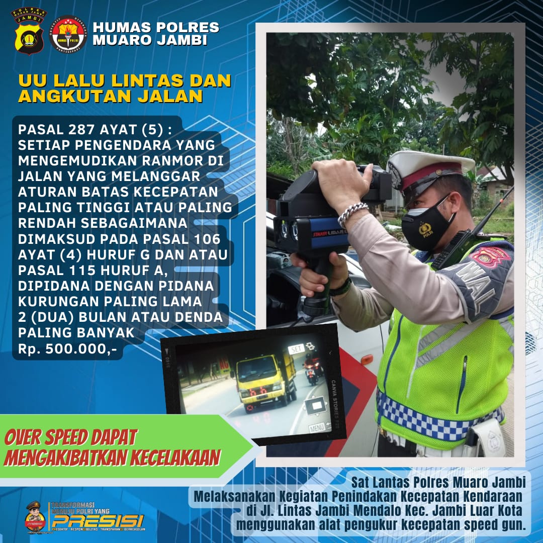 Mengunakan Speed Gan Tilang Truk Melebihi Kecepatan 40 KM Perjam ...